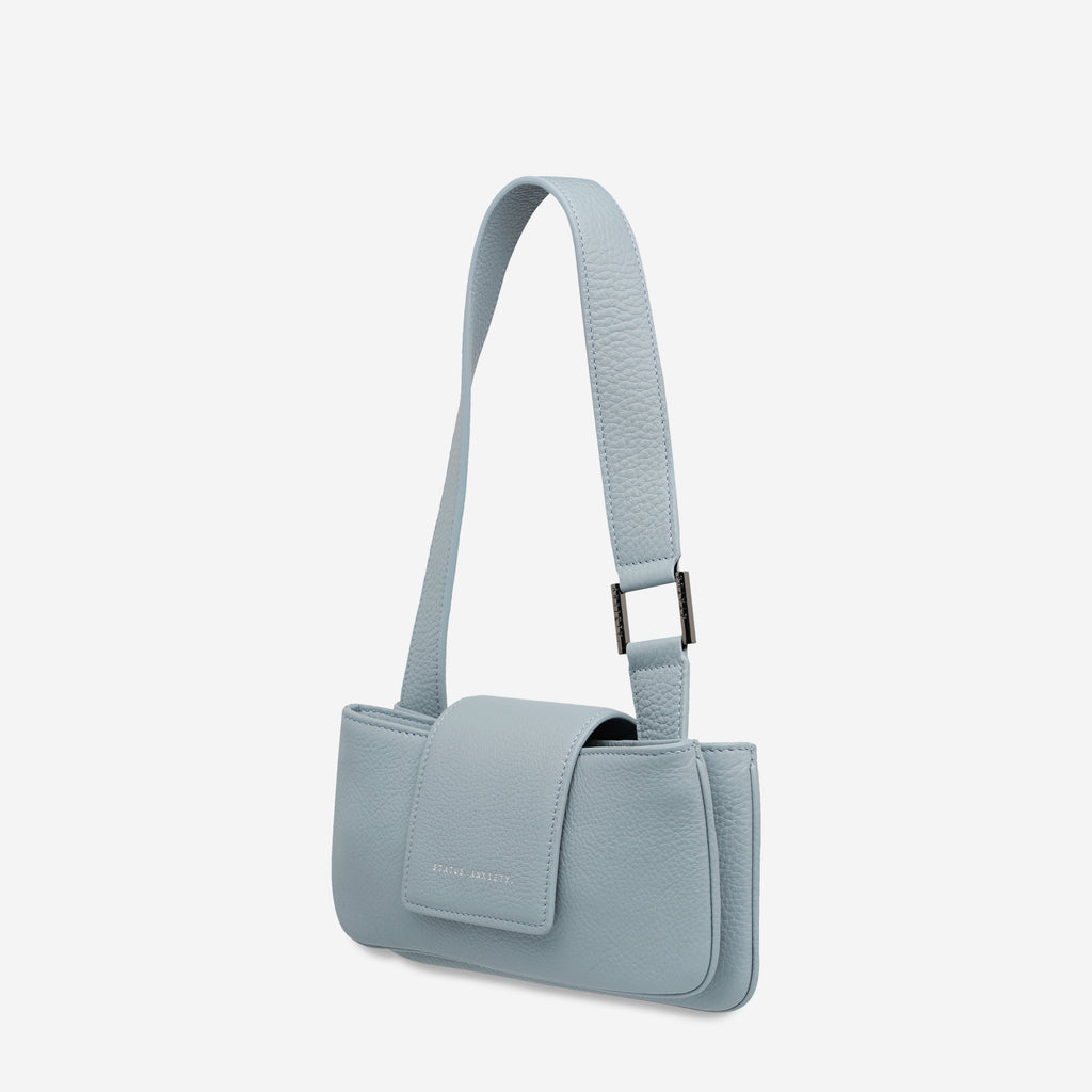 New Beat Powder Blue Leather Bag | Status Anxiety®