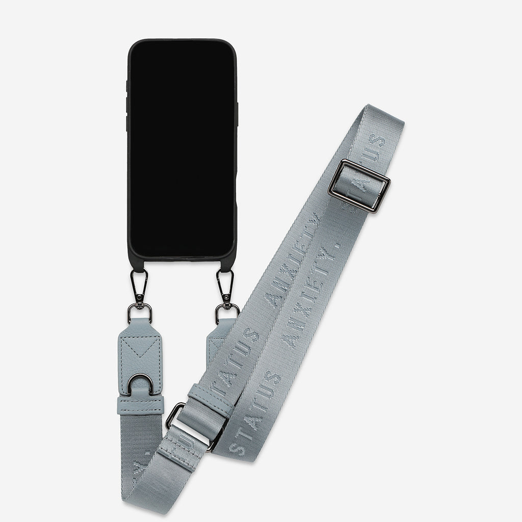 Enough To Leave Powder Blue Leather Phone Case | Status Anxiety®