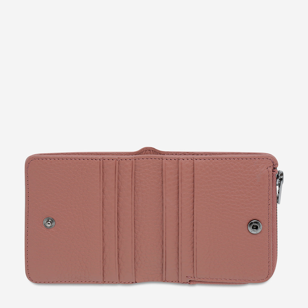 Sense Of Wonder Dusty Rose Leather Wallet | Status Anxiety®