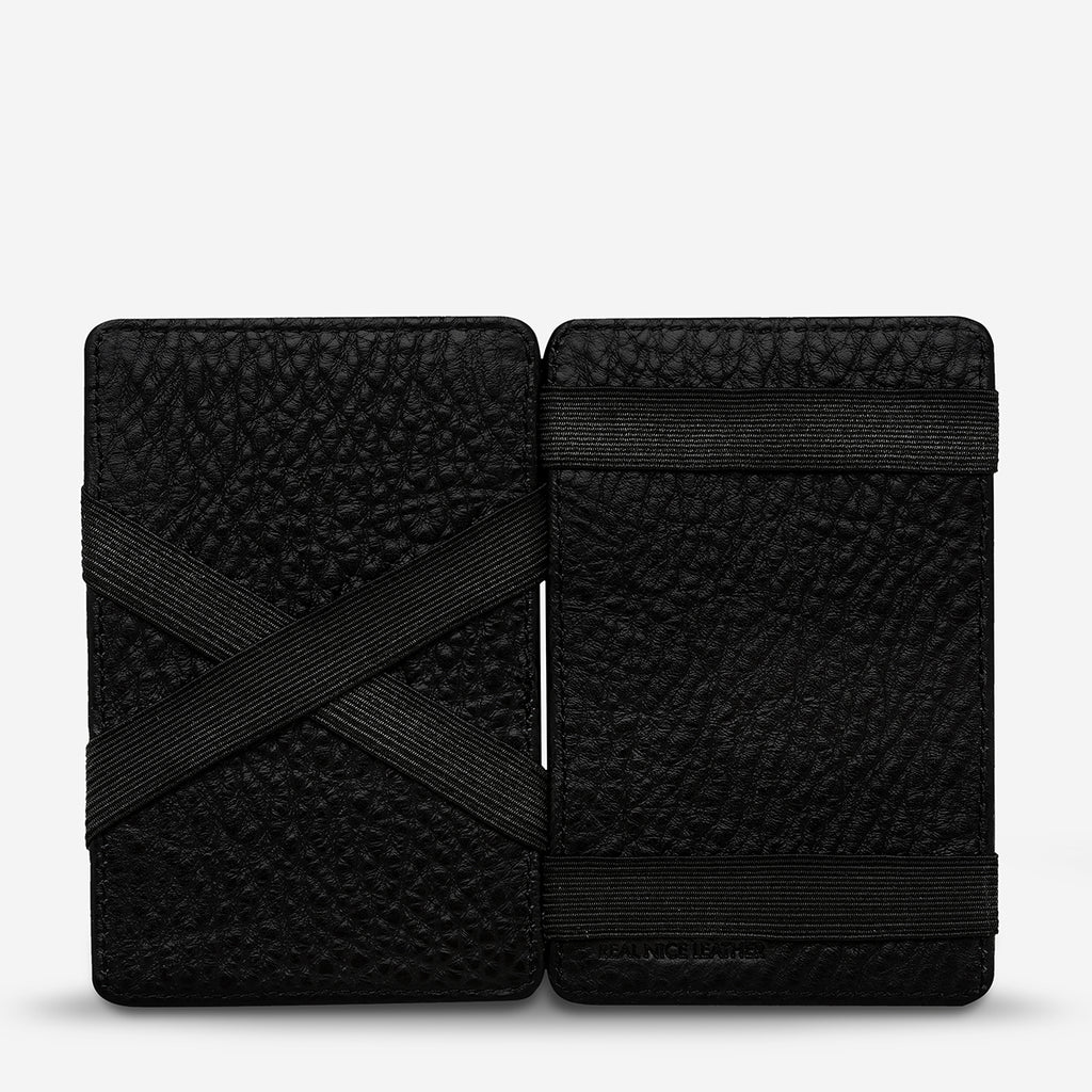 Magic Flip Men's Black Leather Wallet | Status Anxiety® Official